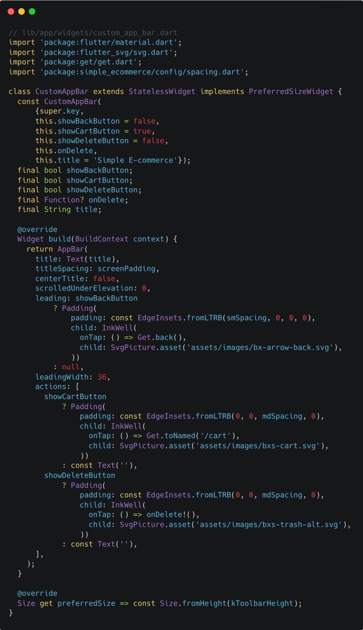 Developing A Simple E Commerce Mobile App With Flutter And Getx Using The Mvvm Pattern 42